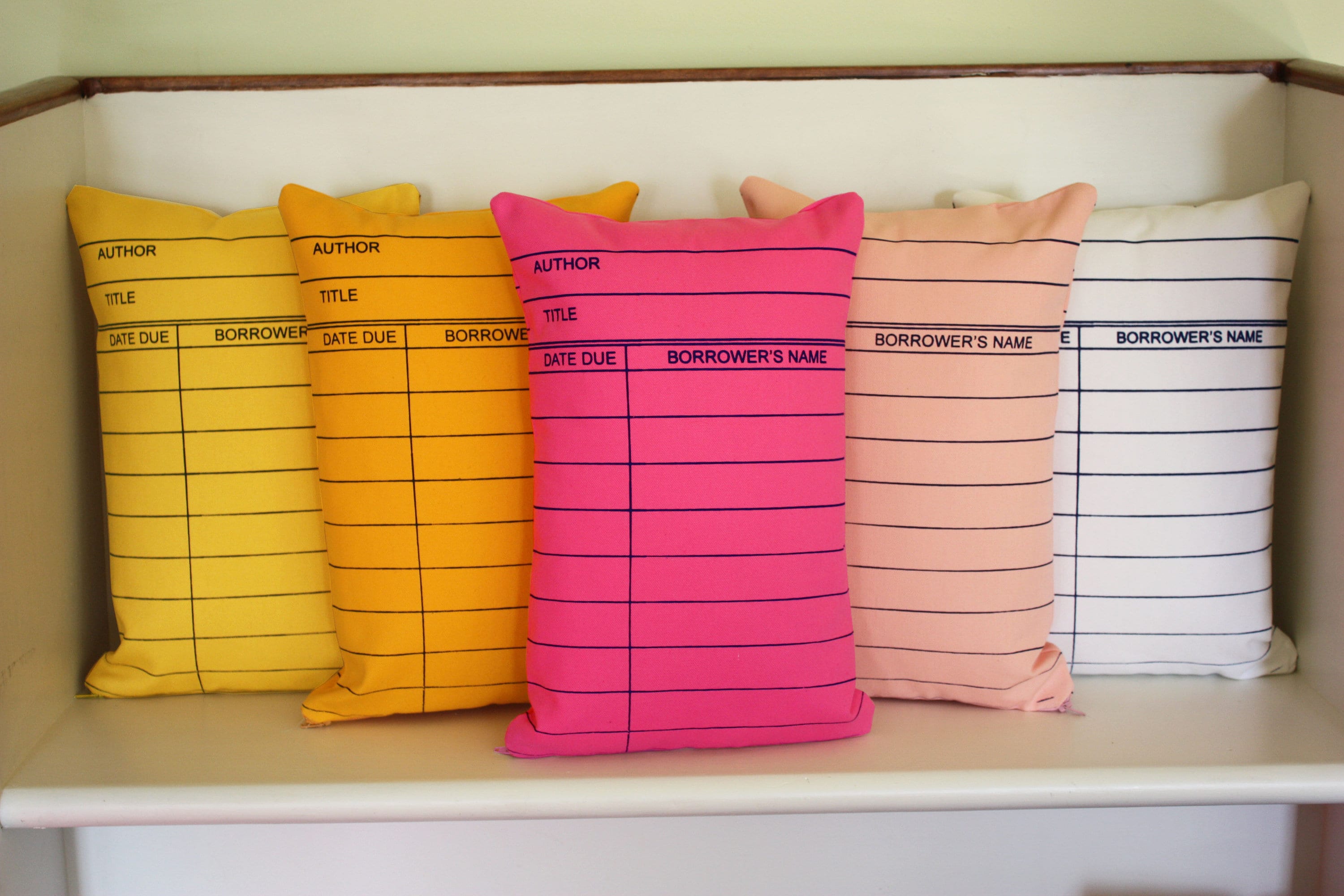 Library Card Pillows // Librarian Gift // Reading // Book - Etsy