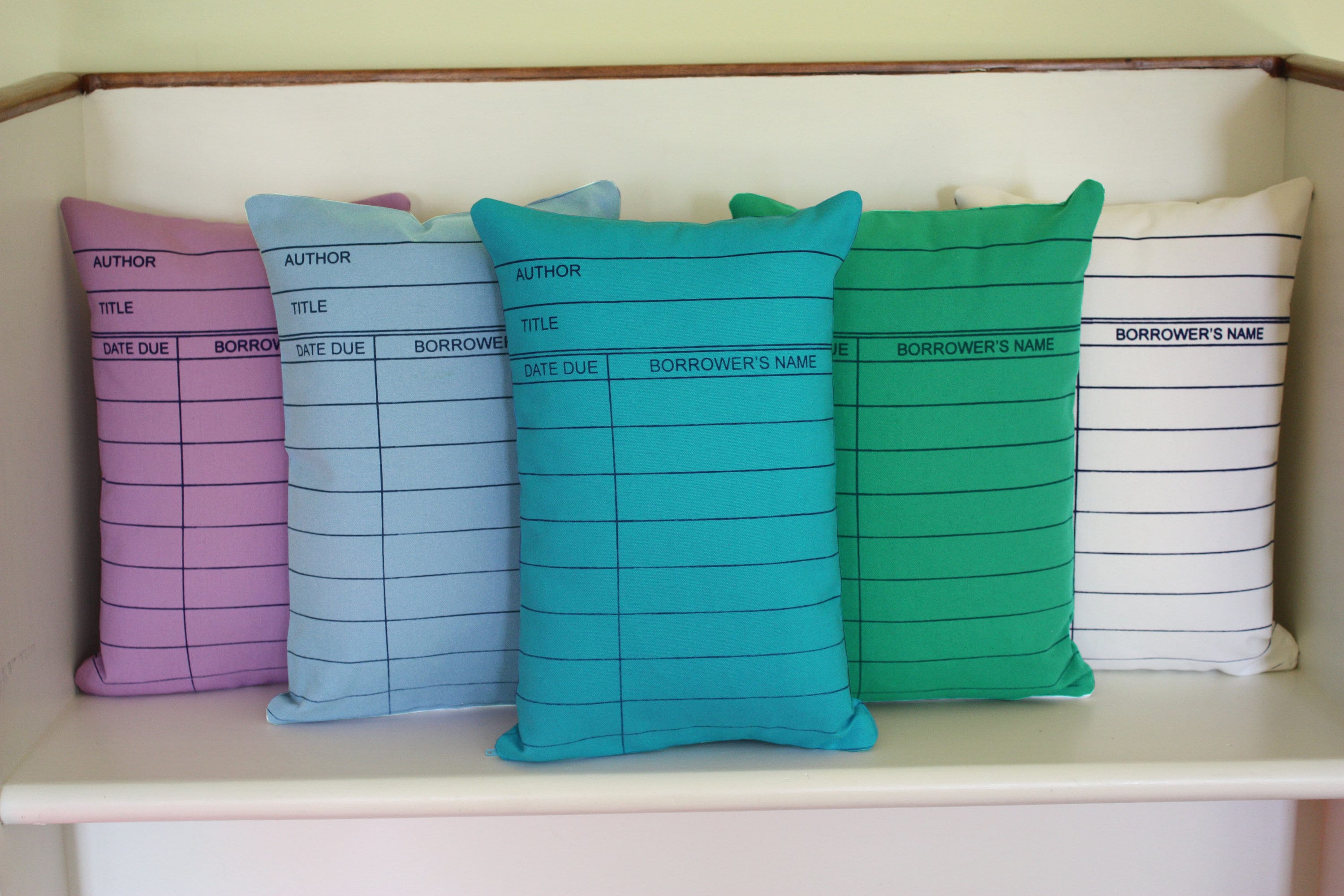 Library Card Pillows // Librarian Gift // Reading // Book - Etsy