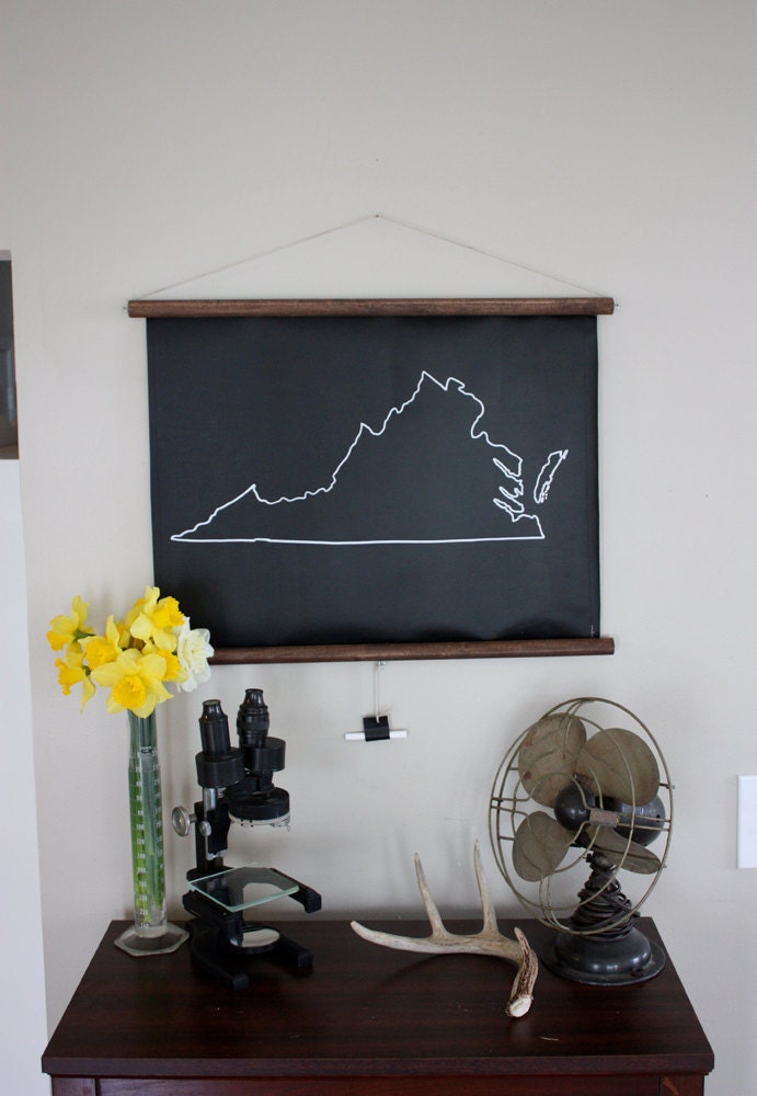 Chalkboard State Maps // Custom State Map Decor // 50 States | Etsy