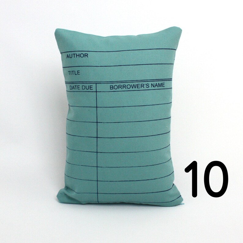 Library Card Pillows // Librarian Gift // Reading // Book | Etsy