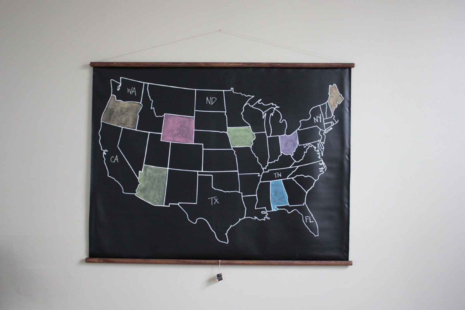 Chalkboard United States Map - EXTRA LARGE SIZE // America // Geography ...
