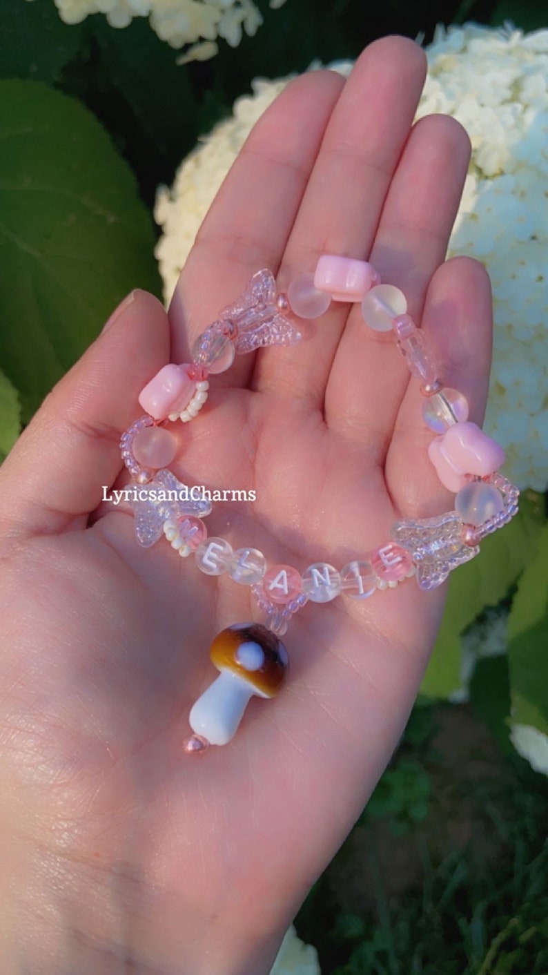 Melanie Martinez Inspired Bracelet - Portals Pink Butterfly Confetti - Etsy