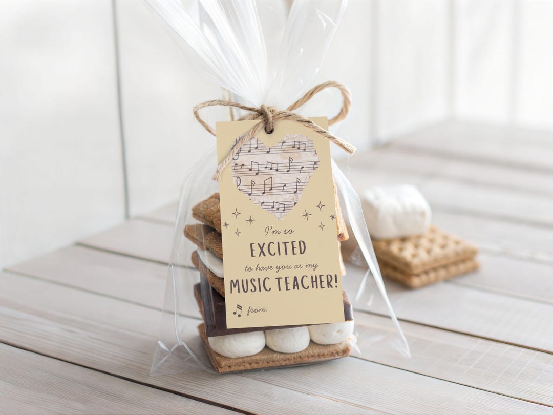 Music Teacher Gift Tag, Printable Favor Tags, Back to School Cards - Etsy