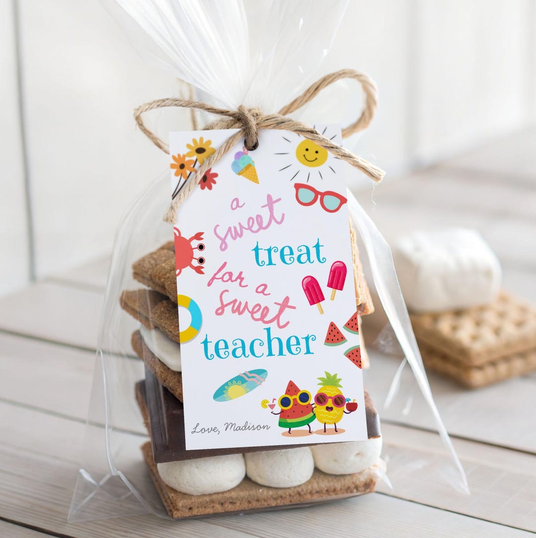 Sweet Teacher Gift Tag, First Day of School Printable (PDF, JPEG) - Etsy