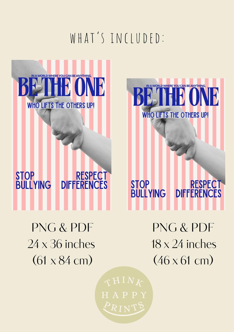 Anti-bullying Classroom Poster, Respect Others Message (instant ...