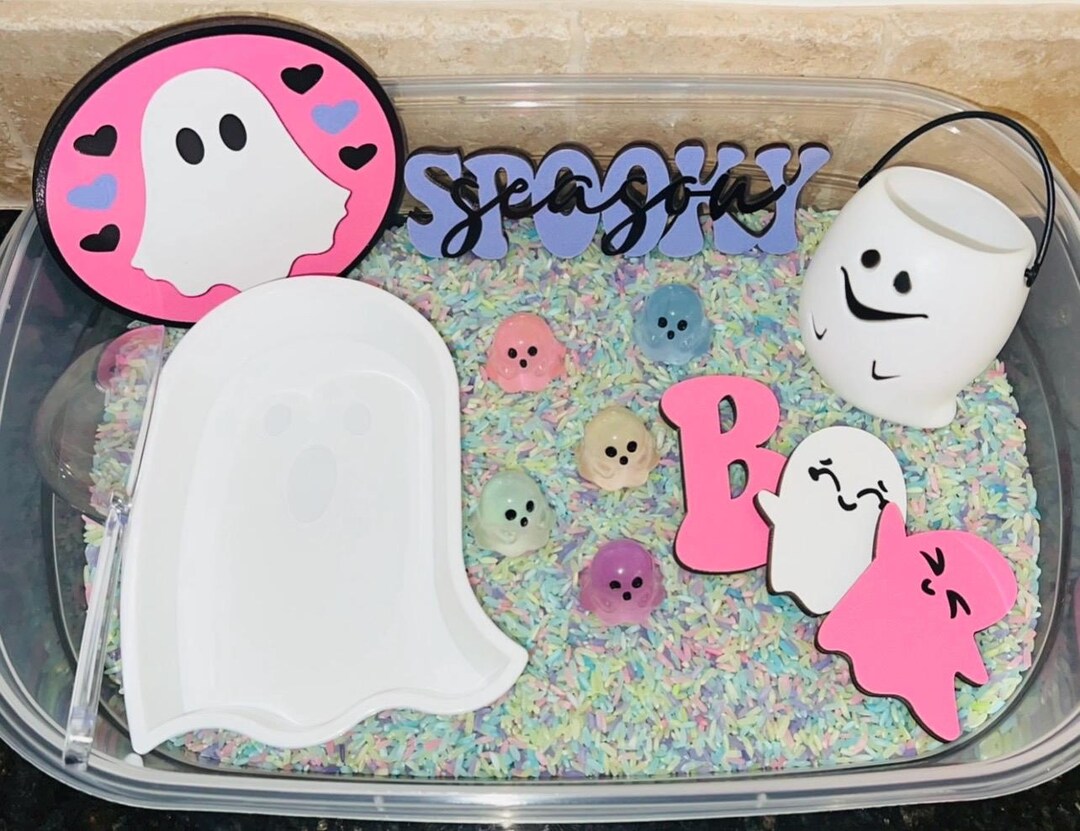 Spooky Season Ghost Sensory Bin - Etsy