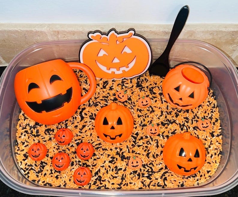 Jack-o’-lantern Sensory Bin - Etsy
