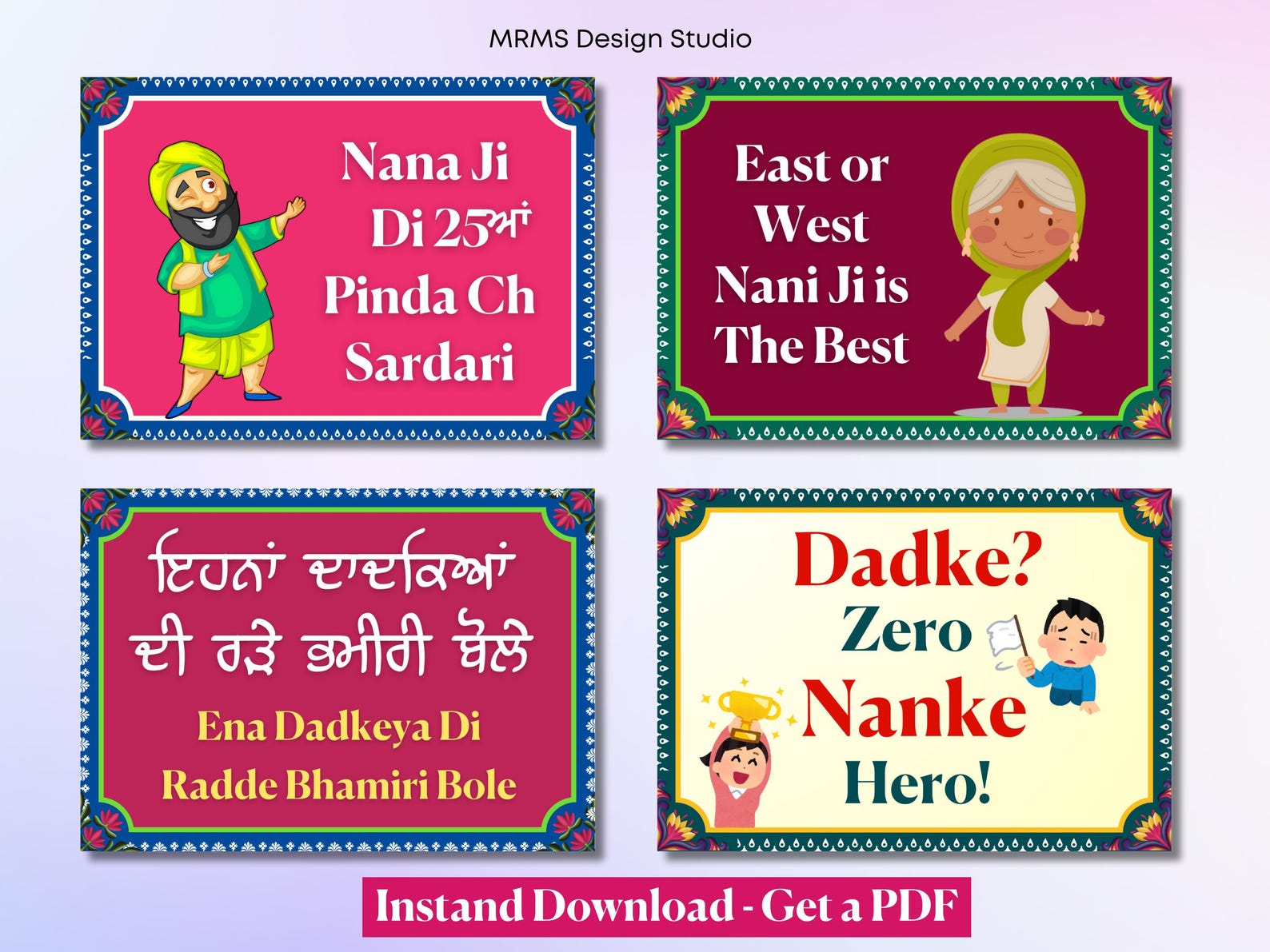 Nanka Mel Digital Props | Instant Print Indian Wedding Signs | Nanka ...