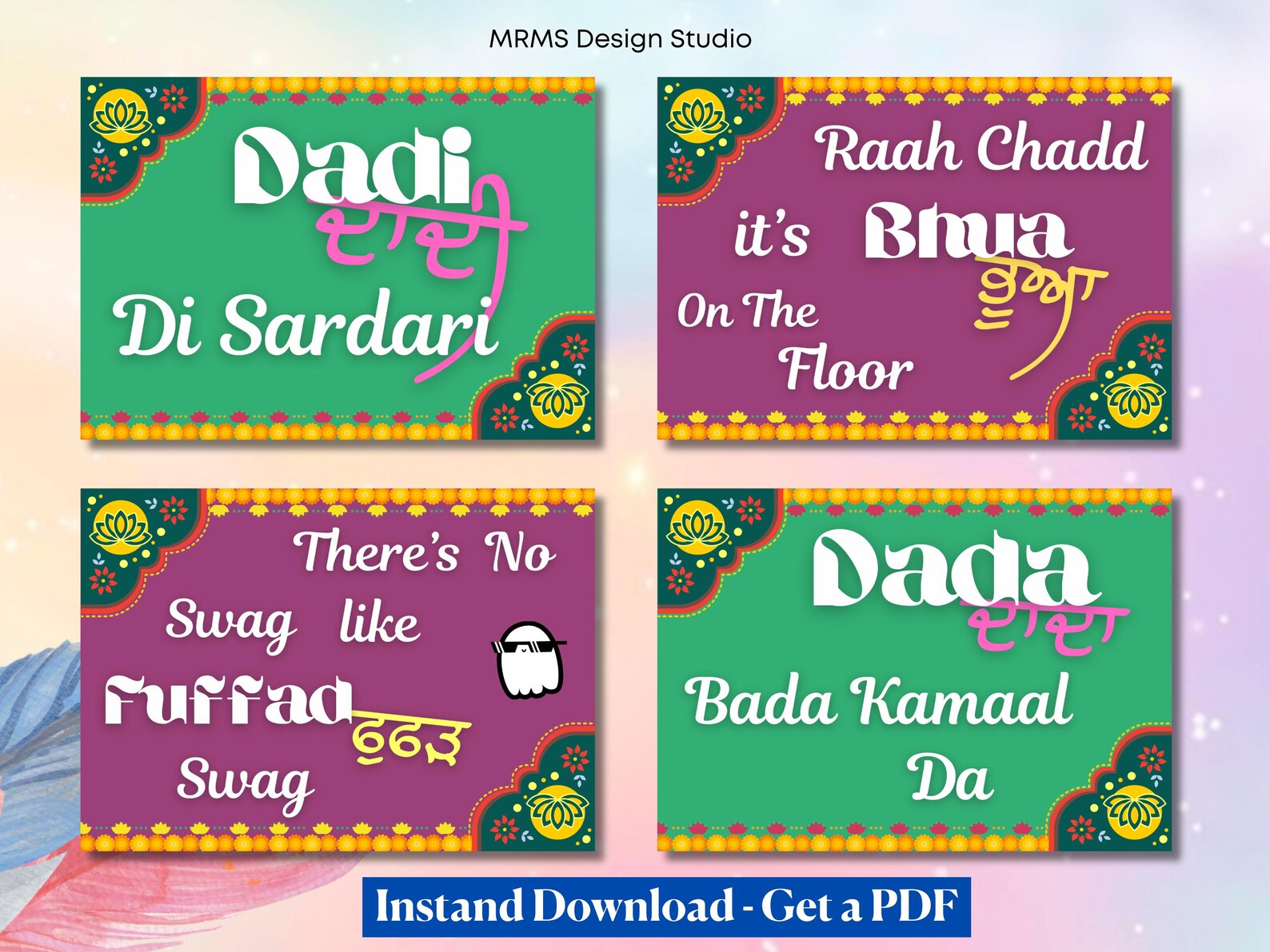 Dadka Mel Digital Props | Indian Wedding Props | Punjabi Wedding Dadka ...