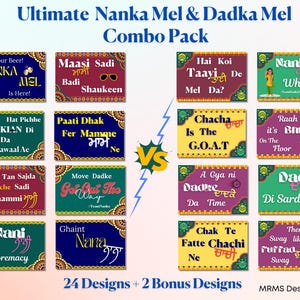 Nanka Mel & Dadka Mel Signs Combo Pack, Nanka Dadka Mel Wedding Props ...