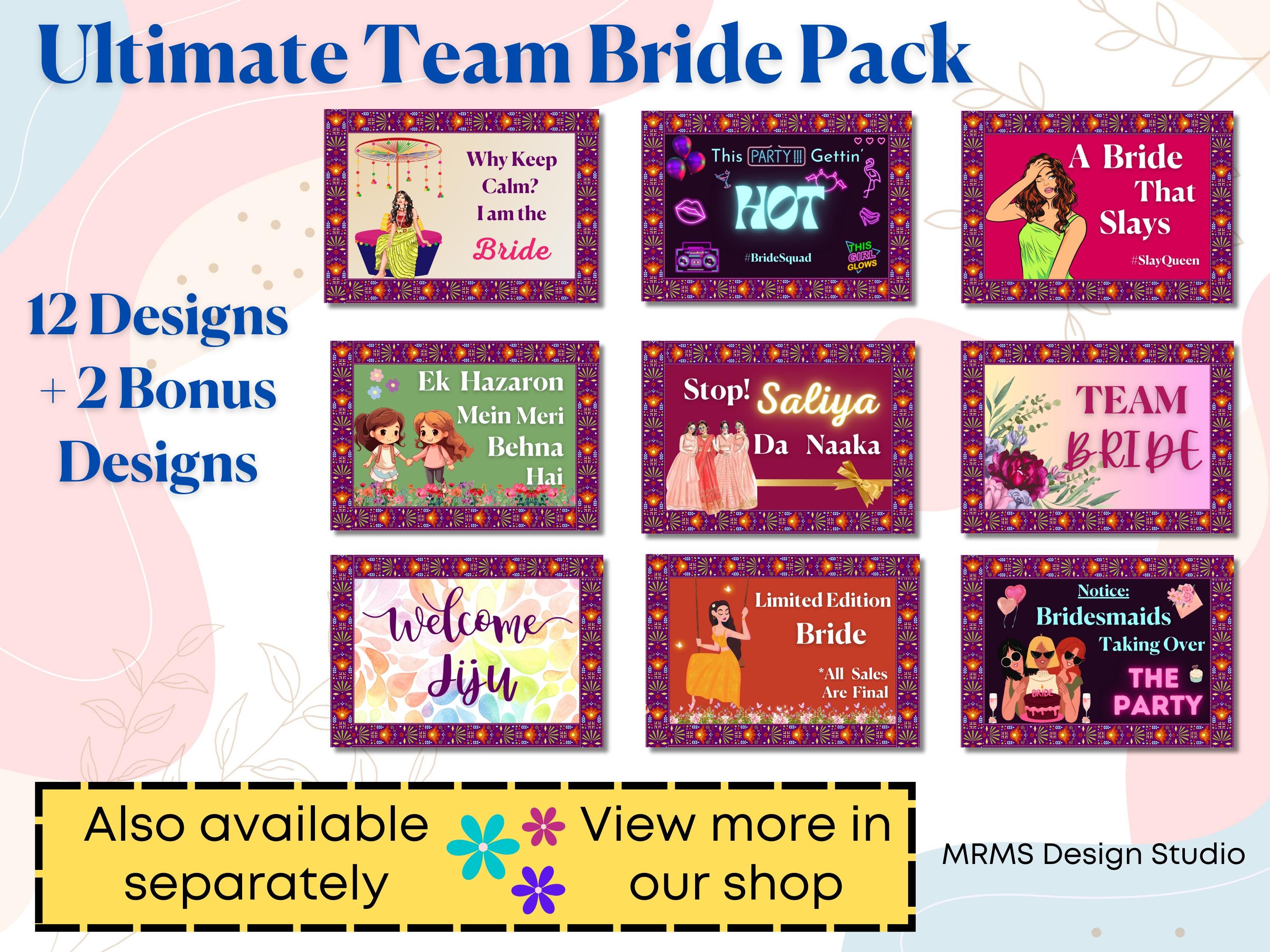 Punjabi Photobooth Props, Indian Wedding Customisable Funky Gen Z Props ...