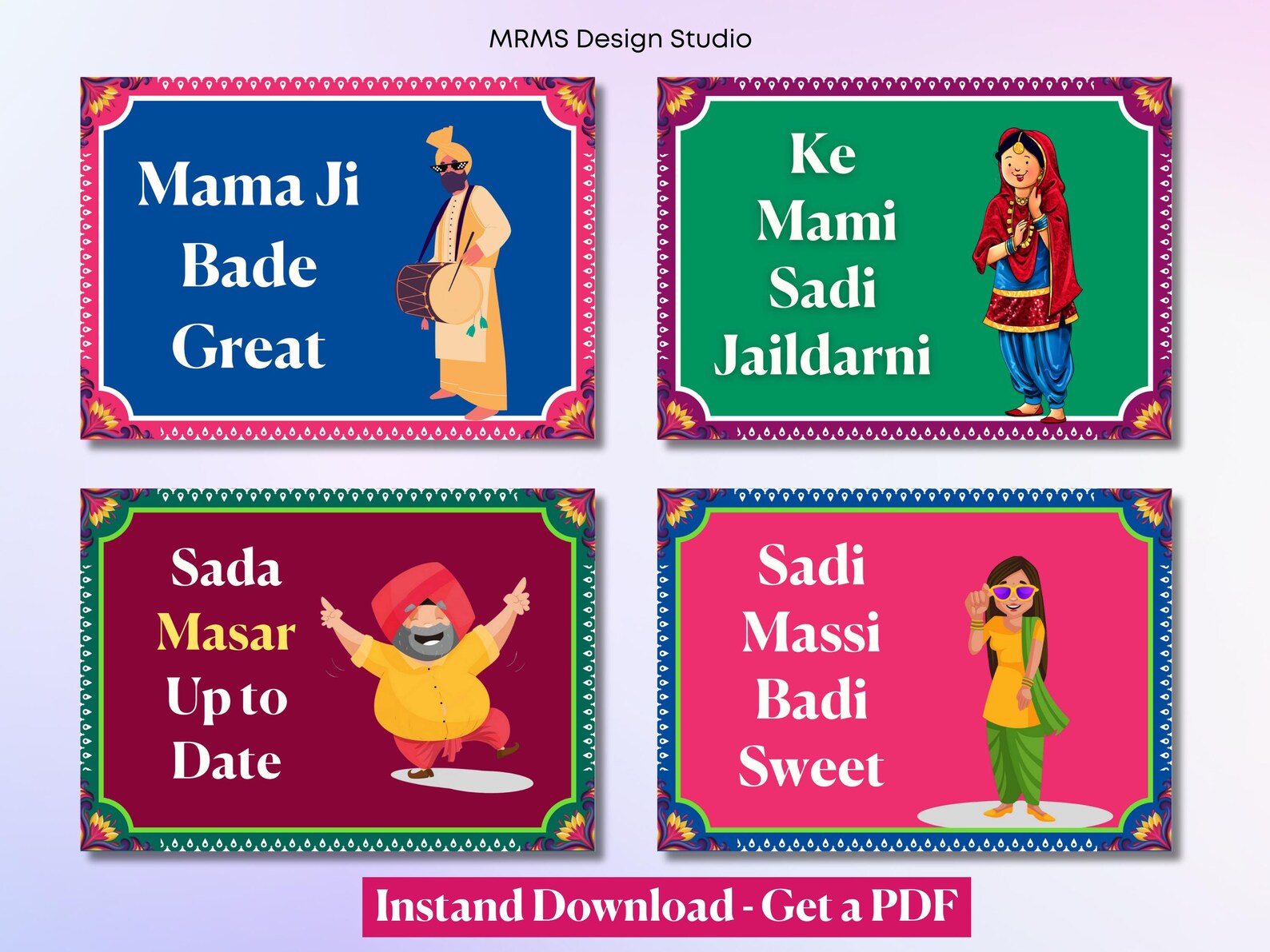 Nanka Mel Digital Props | Instant Print Indian Wedding Signs | Nanka ...