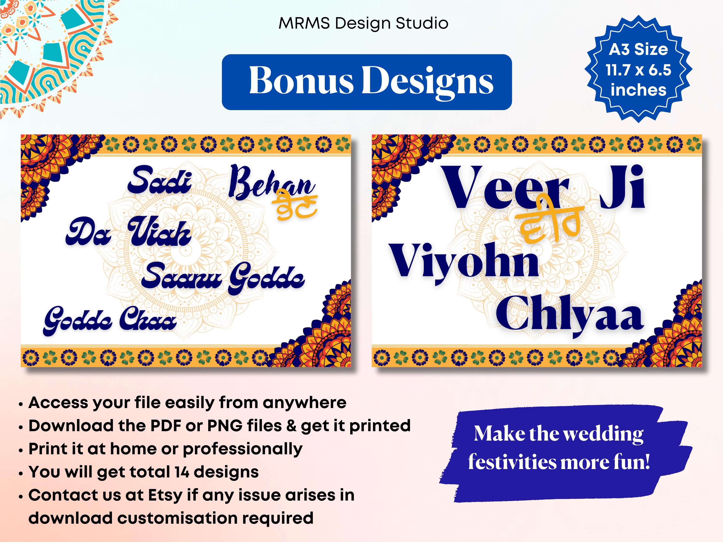 Nanka Mel & Dadka Mel Signs Combo Pack, Nanka Dadka Mel Wedding Props ...