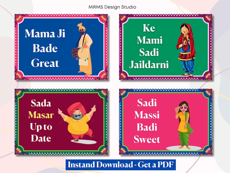 Nanka Mel & Dadka Mel Signs Combo Pack, Nanka Dadka Mel Wedding Props ...