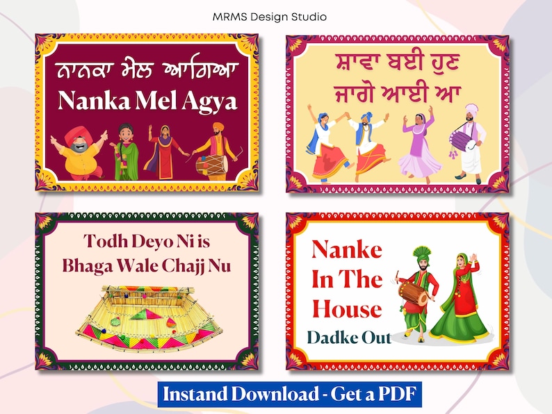 Nanka Mel & Dadka Mel Signs Combo Pack, Nanka Dadka Mel Wedding Props ...