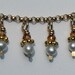 Dancing Pearl Necklace / Natural White Seed Pearls / Coppery Swarovski ...