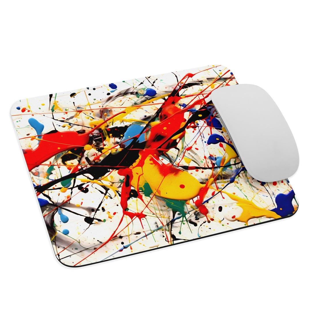 Jackson Pollock Inspired Mouse Pad for Art Lover Mouse Pad for ...