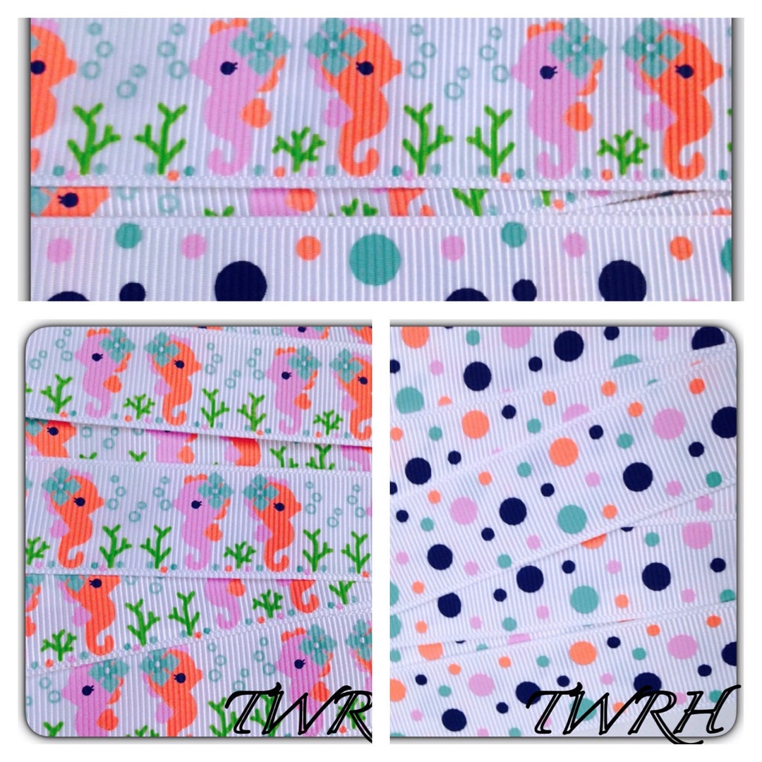 M2MG Sea Horse Set 3 Yards Printed 2 Yards Polka Dots 5 Yd - Etsy