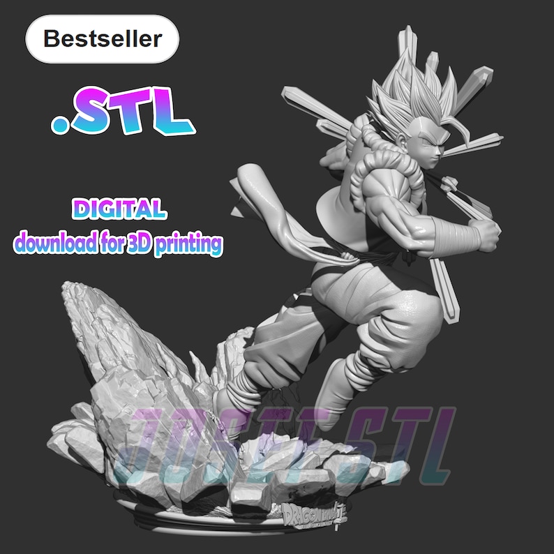 Dragonball STL, High Quality Stl Printer Files, Anime STL File, Goku 3D ...