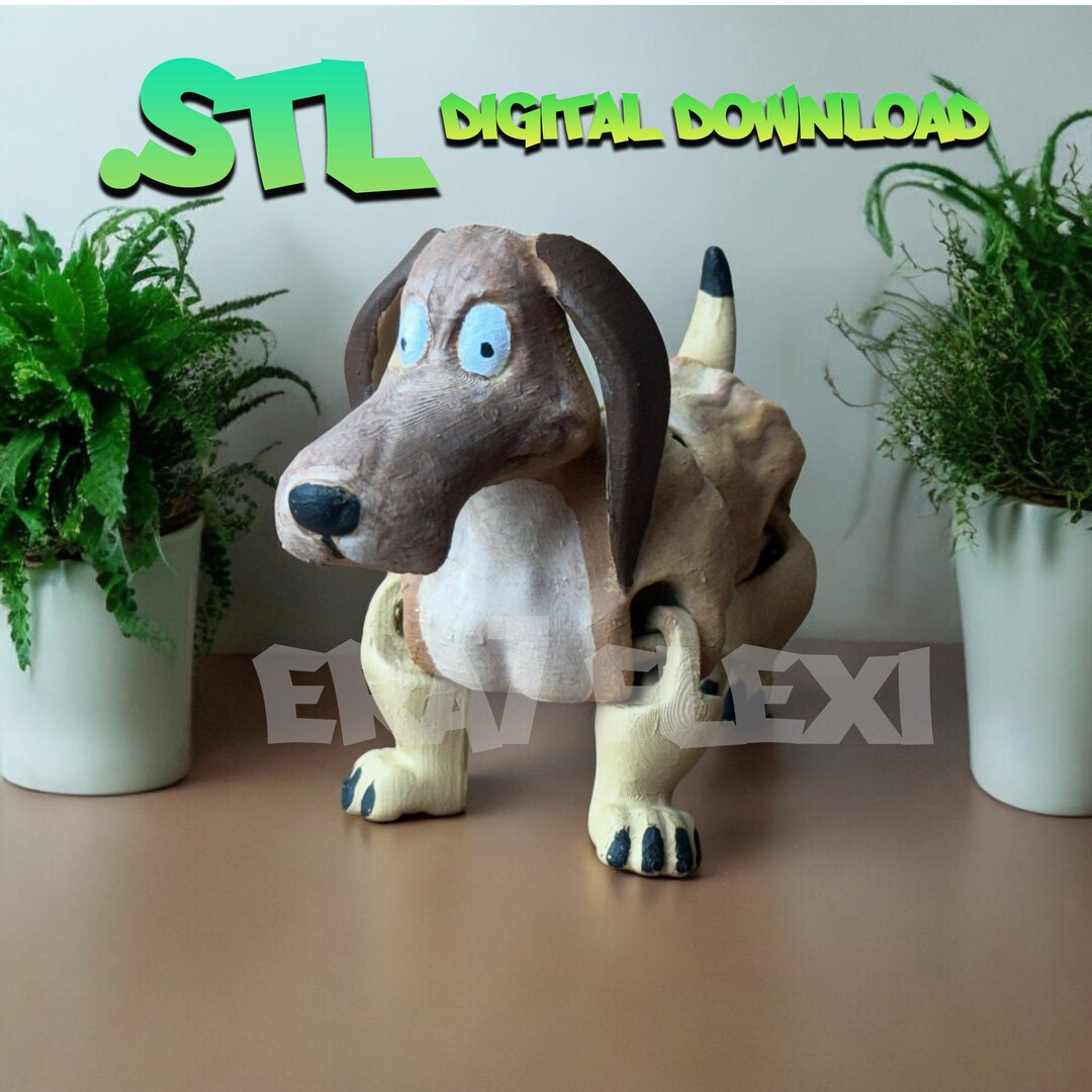 American Doge Digital .STL File for 3D Printing, Articulated Fidget ...