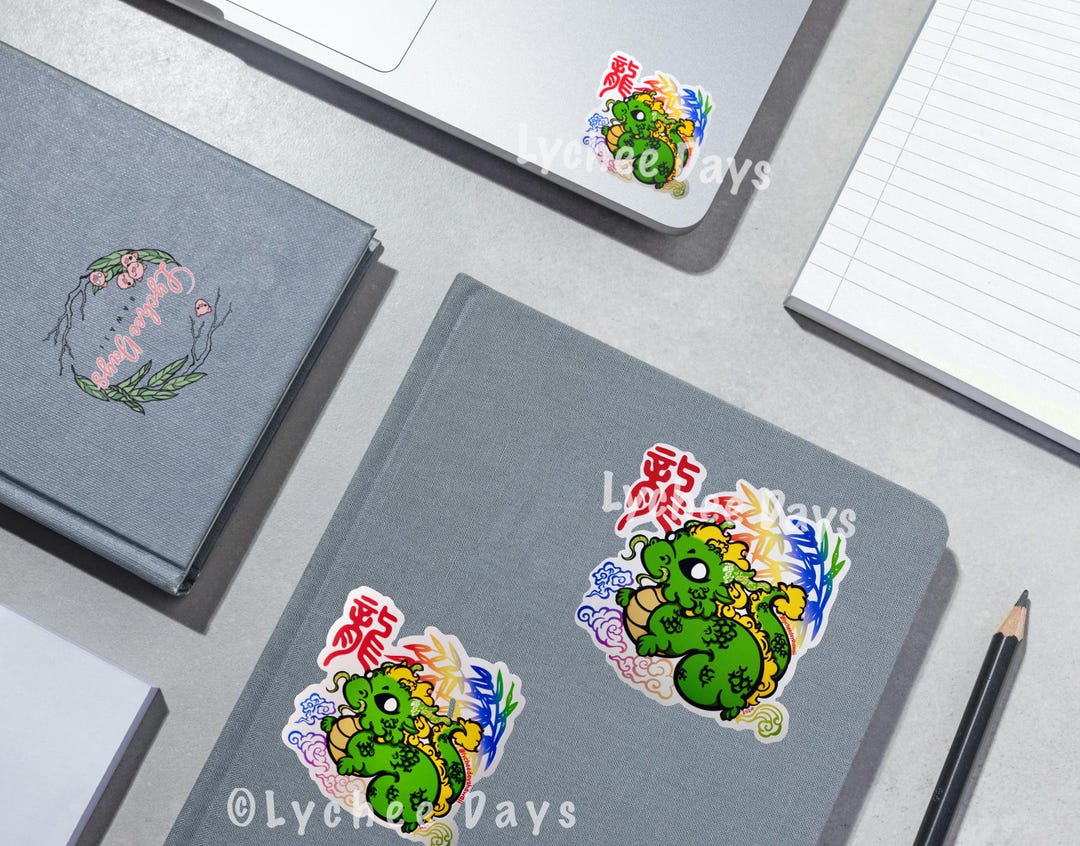 Cute Asian Dragon Sticker Kawaii Dragon Sticker - Etsy
