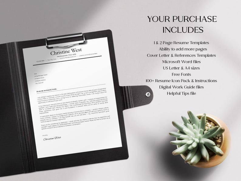 Ats-friendly Resume Template for Word | Modern Professional CV ...