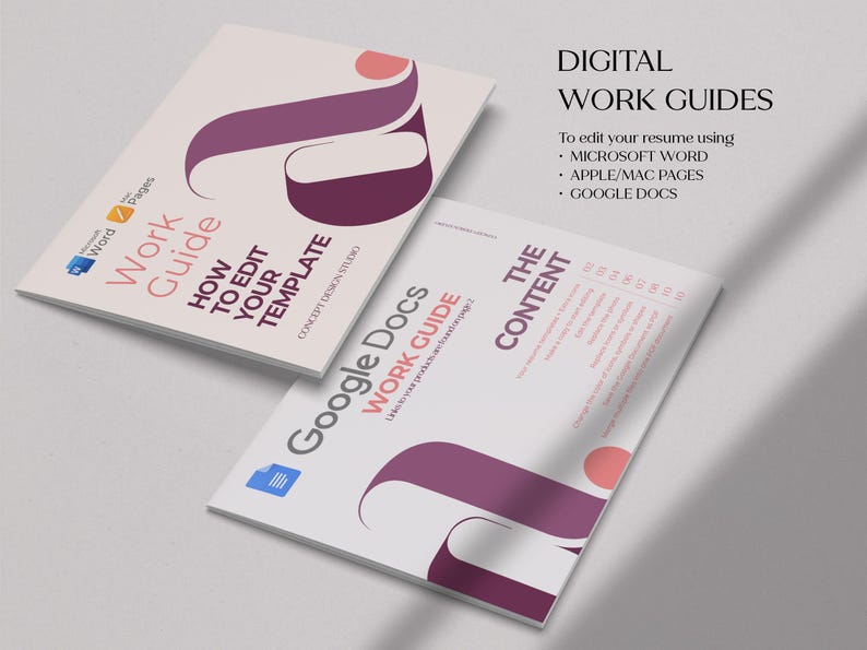 Simple Modern Resume Template | Word, Apple Pages & Google Docs ...