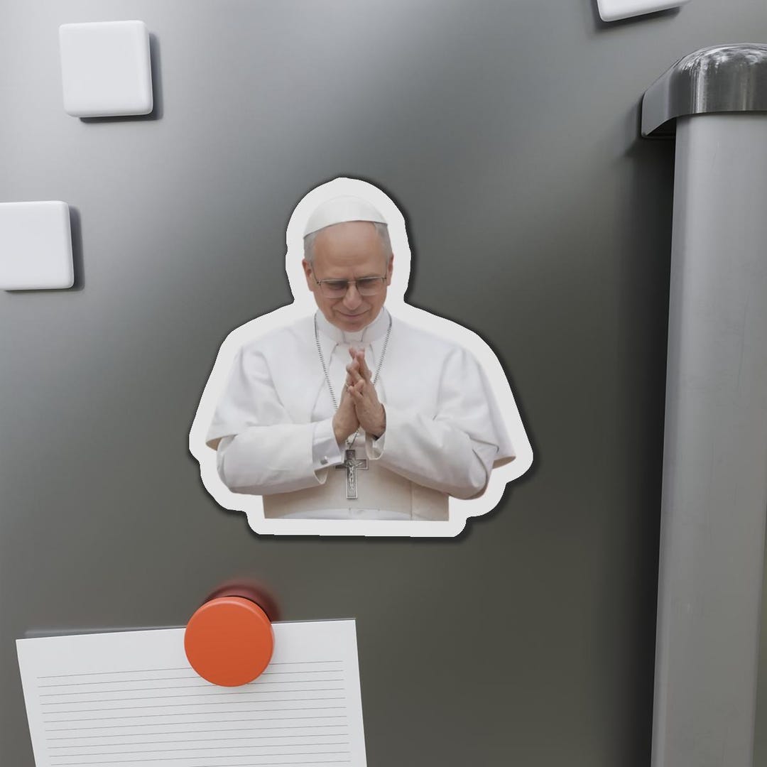 Pope Leo XIV Praying Catholic Magnet, Religious Gift, Car Bumper Magnet ...