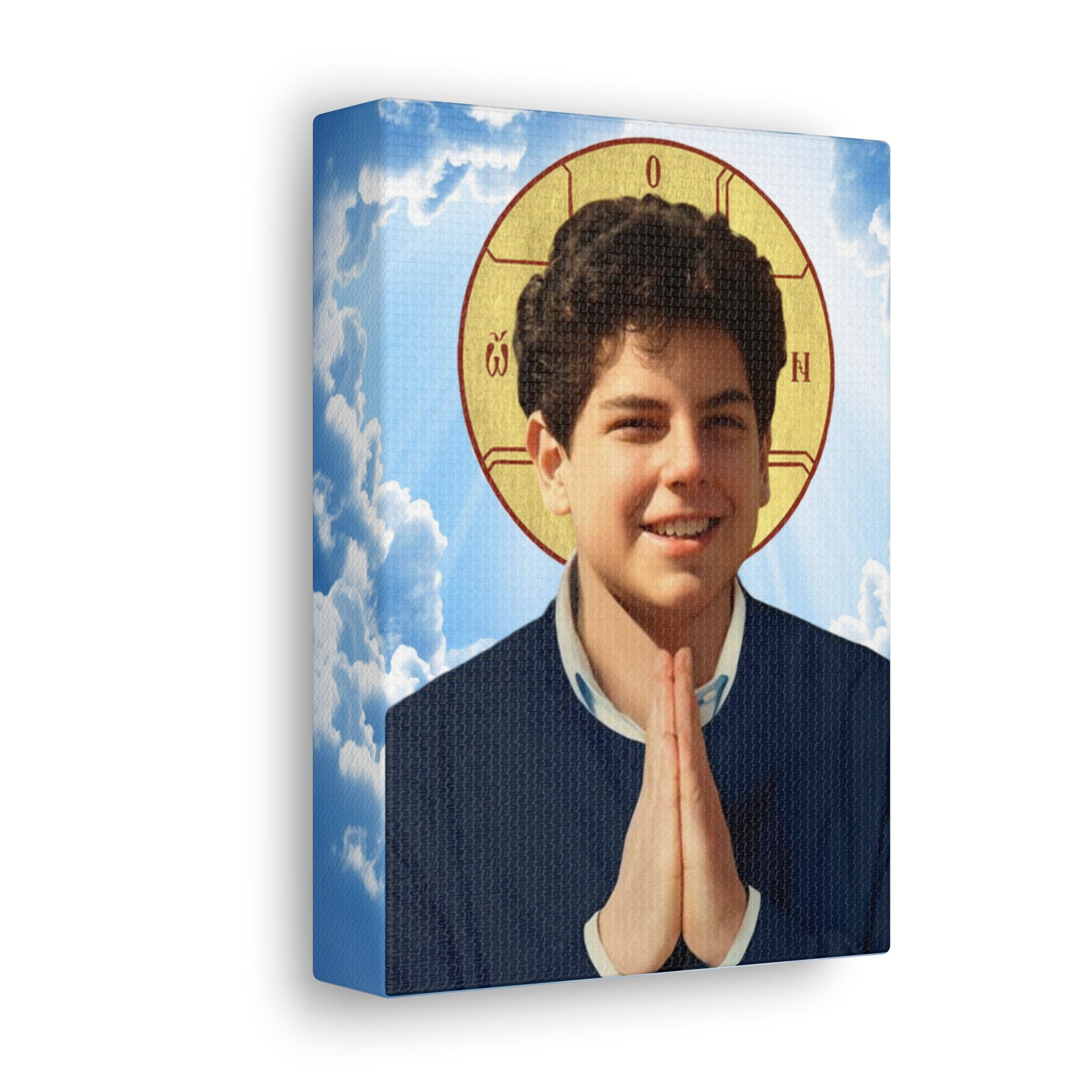 Saint Carlo Acutis Catholic Canvas, Blessed Carlo Acutis Print ...