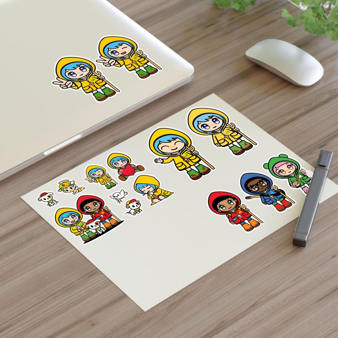 Luce and Friends 2025 Vatican Jubilee Catholic Water Bottle and Laptop ...