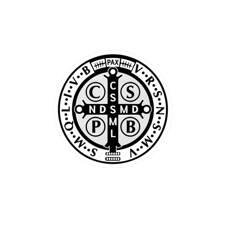 Saint Benedict Catholic Decal for Car, Catholic Sticker for Laptop ...