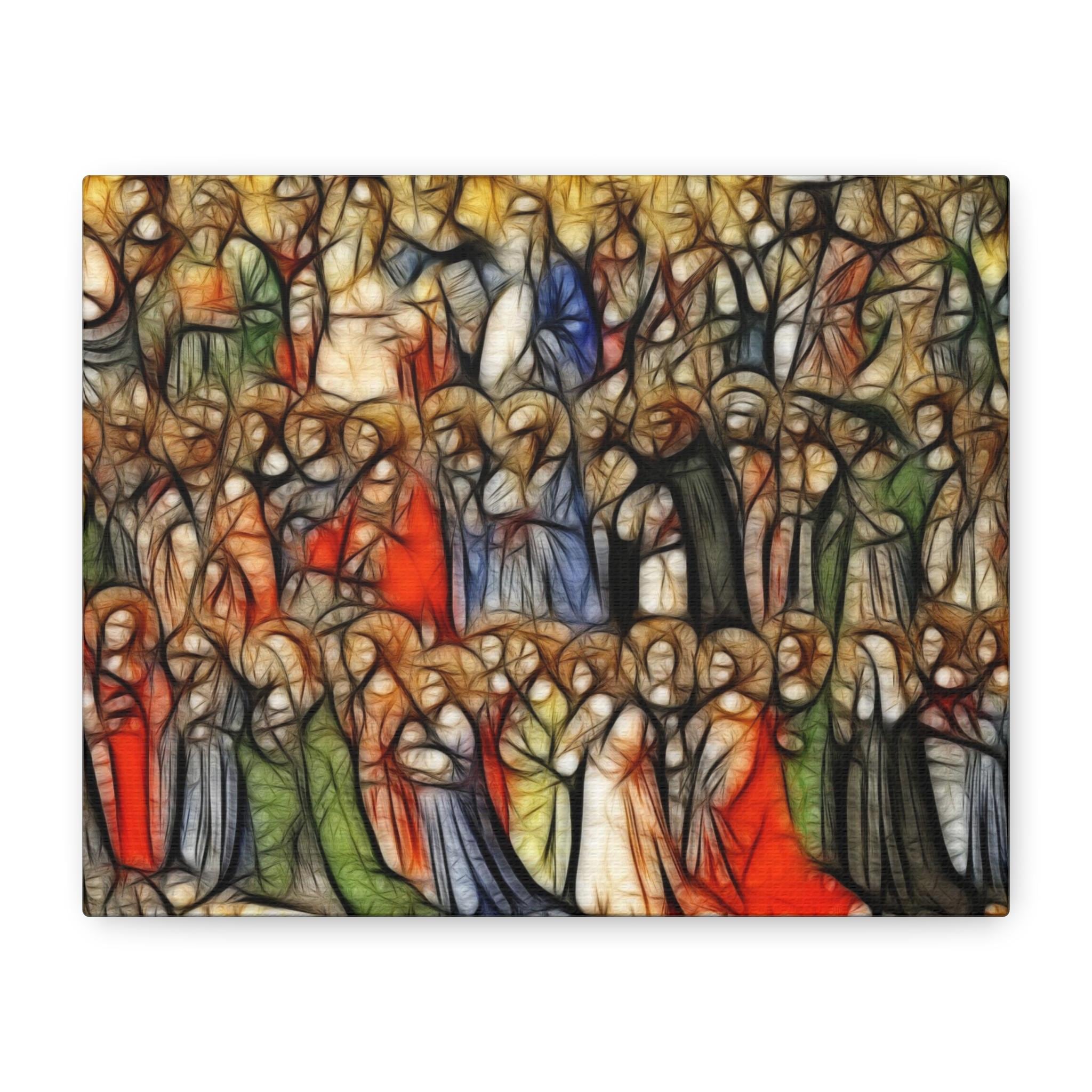 All Saints Day Art in Watercolor Inspiring Canvas Print, Catholic All ...