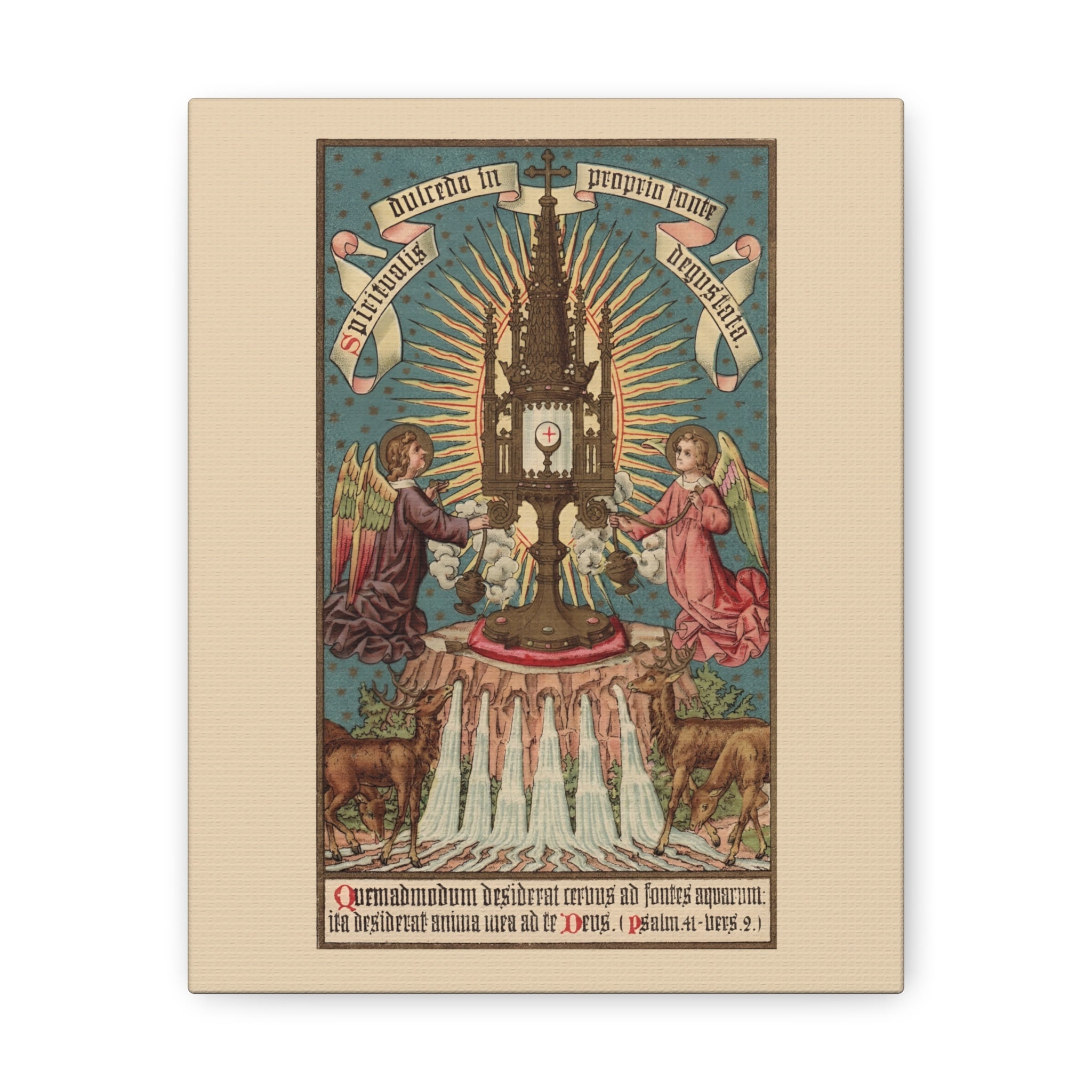 Eucharistic Adoration of Jesus Canvas Print, Traditional Catholic ...