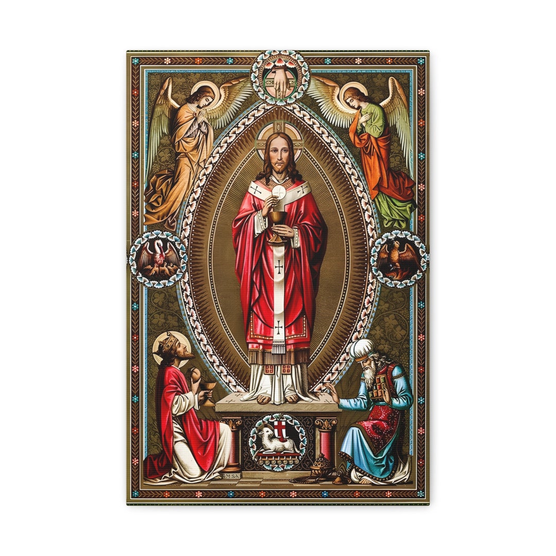 Jesus the High Priest Catholic Canvas Print, Prayer Altar Art for ...