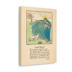 Saint Brigid Catholic Wall Art Poem Confirmation Gift W M Letts ...