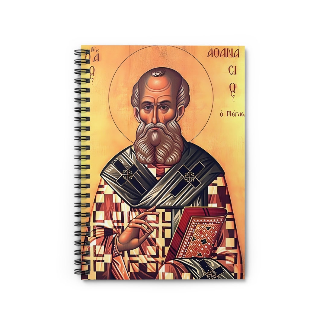 Saint Athanasius Catholic Notebook, Religious Christmas Gift, Adoration ...