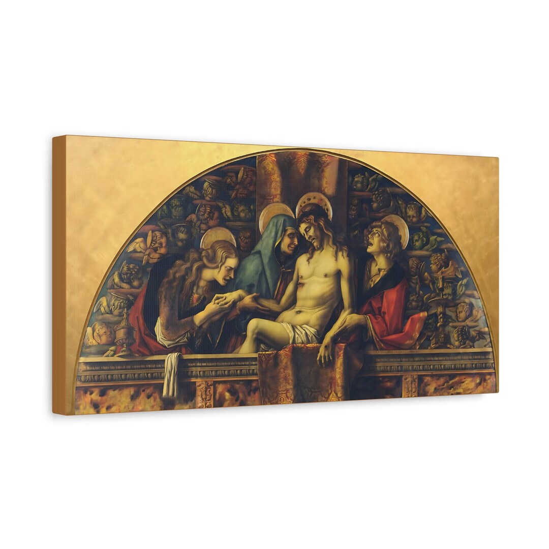 Impression sur toile La Pieta catholique 20 x 10 par Caro Crivelli ...