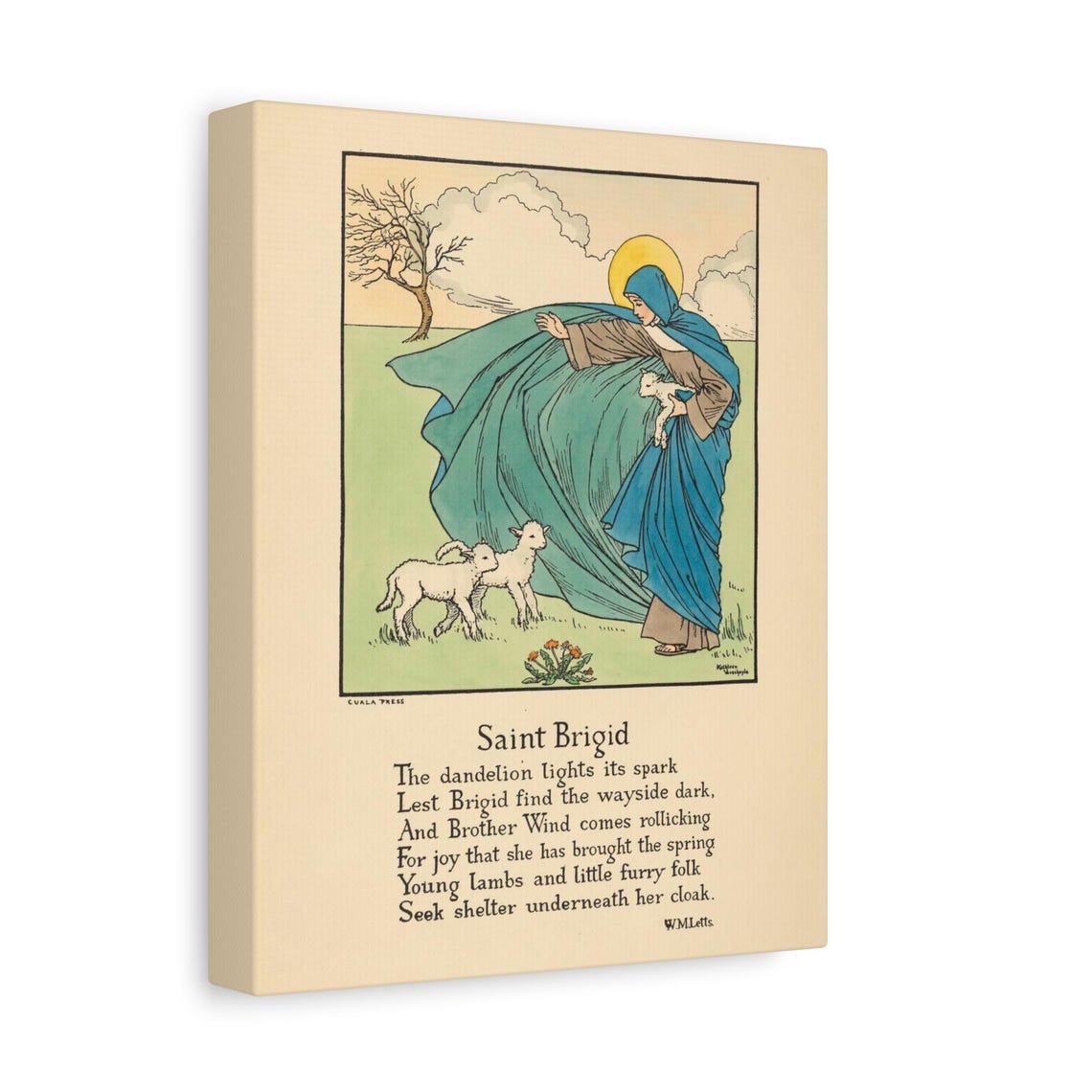 Saint Brigid Catholic Wall Art Poem Confirmation Gift W M Letts ...