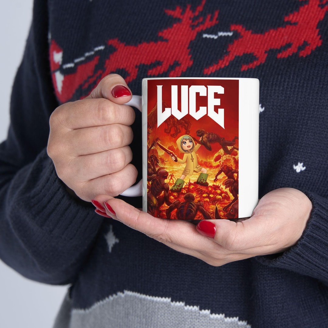 Funny DOOM Luce the Catholic 2025 Jubilee Mascot Ceramic Mug - 11oz ...