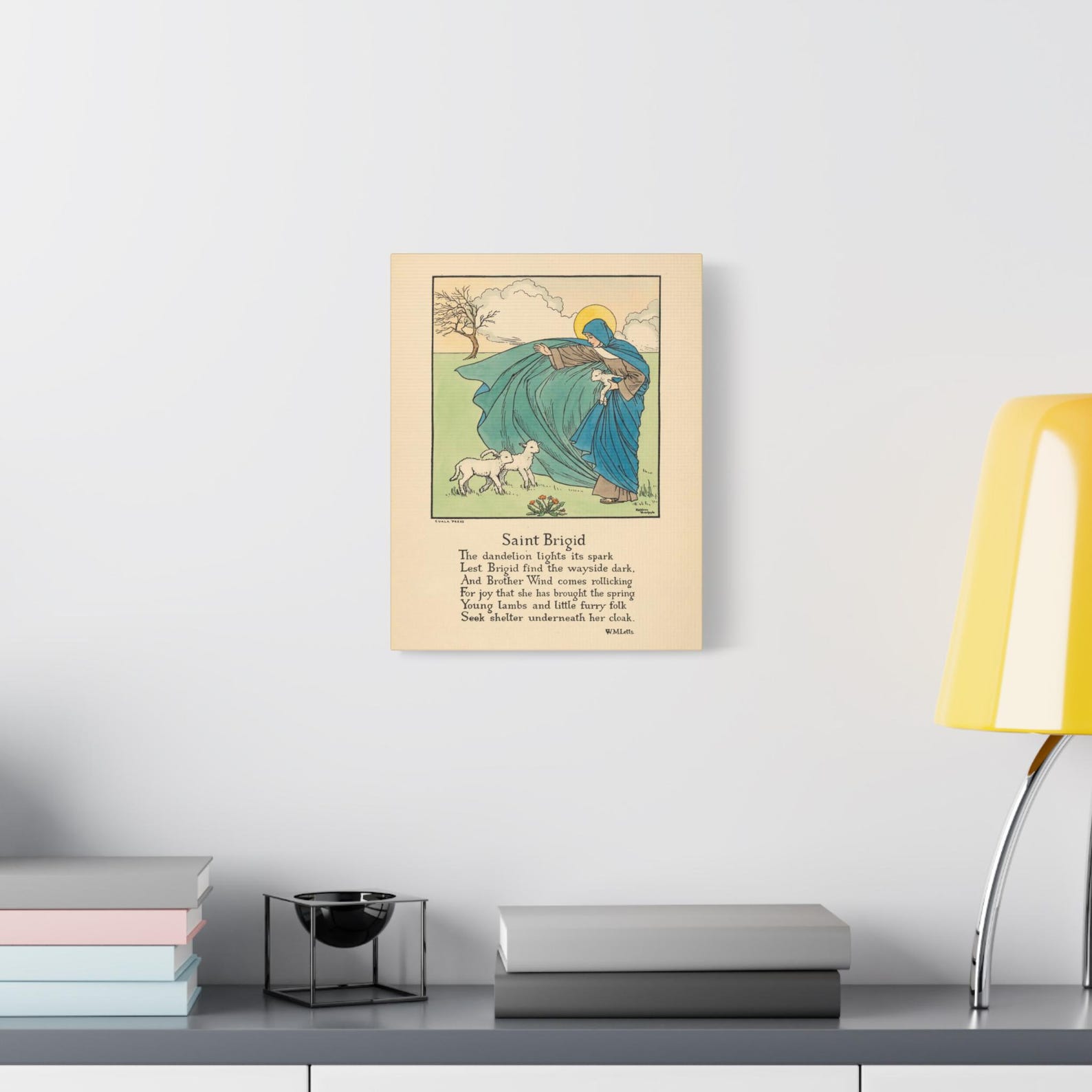 Saint Brigid Catholic Wall Art Poem Confirmation Gift W M Letts ...
