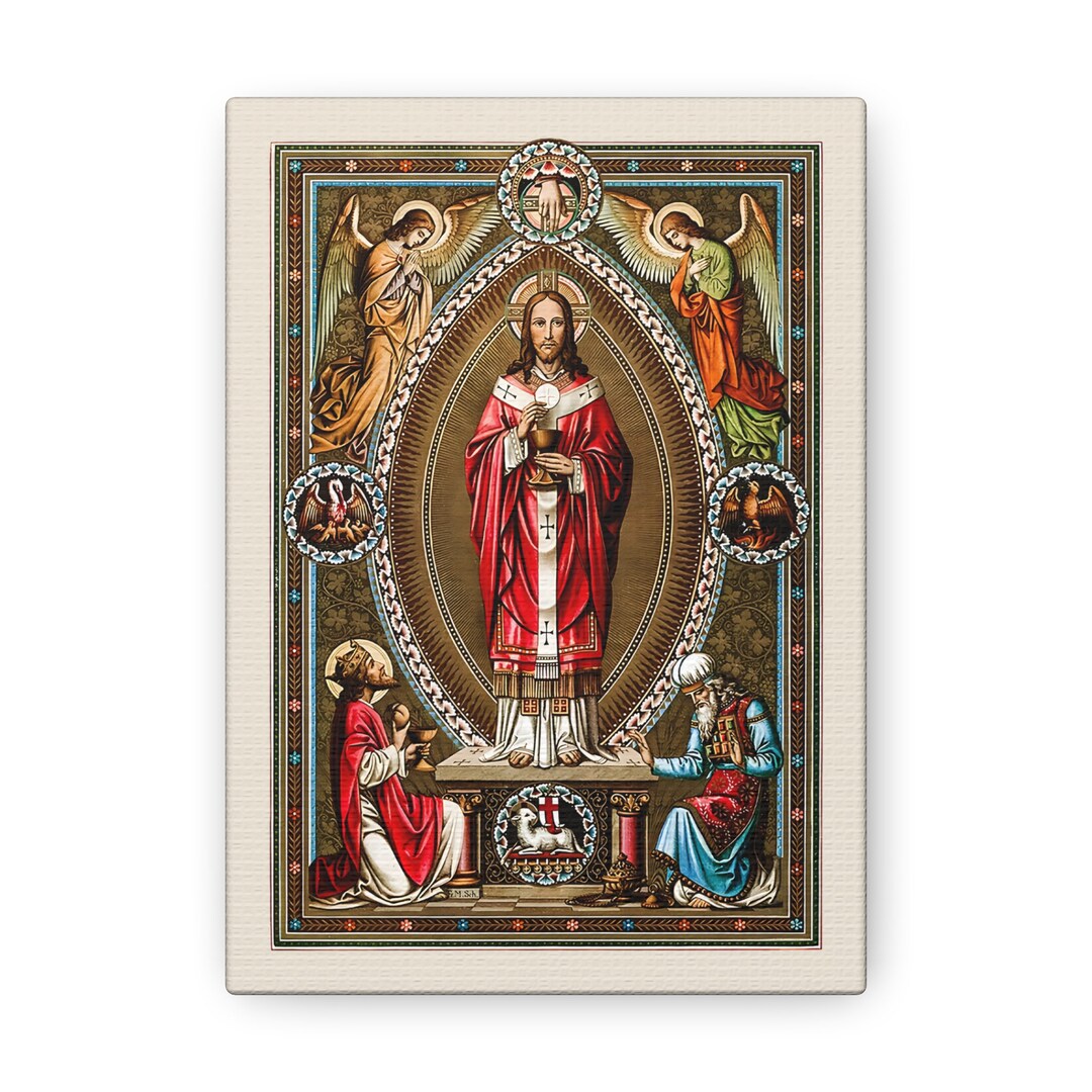 Jesus the High Priest Catholic Canvas, Relgious Home Decor Catholic ...