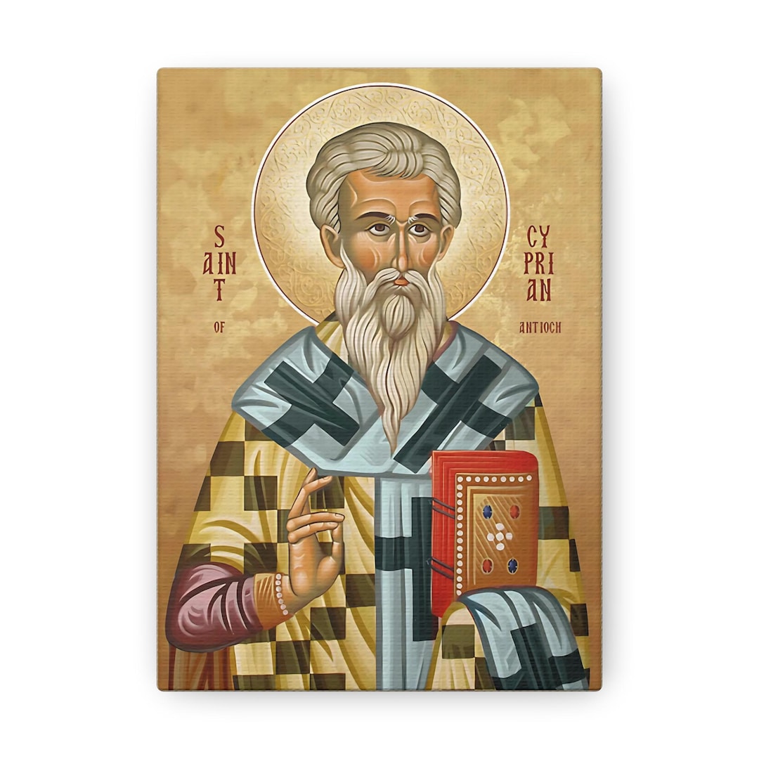 St Cyprian Catholic Wall Art Confirmation Gift, Religious Wall Art Gift ...
