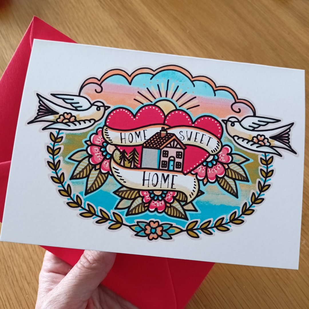 New Home Greeting Card | Home Sweet Home Card | Welcome Home Card ...