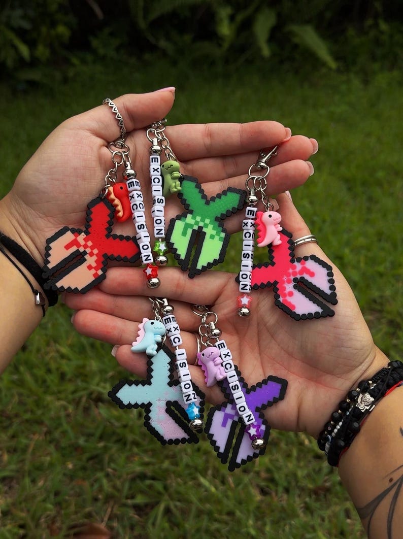 Excision Inspired Perler Keychain - Etsy