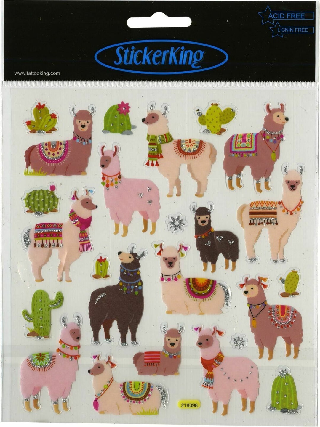 Sticker King Multicoloured Llama Fun Stickers, Scrapbook, Craft, Kids ...