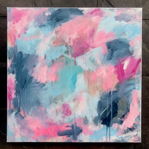 Silver Linings Original Painting, Abstract Art, Painted Canvas ...