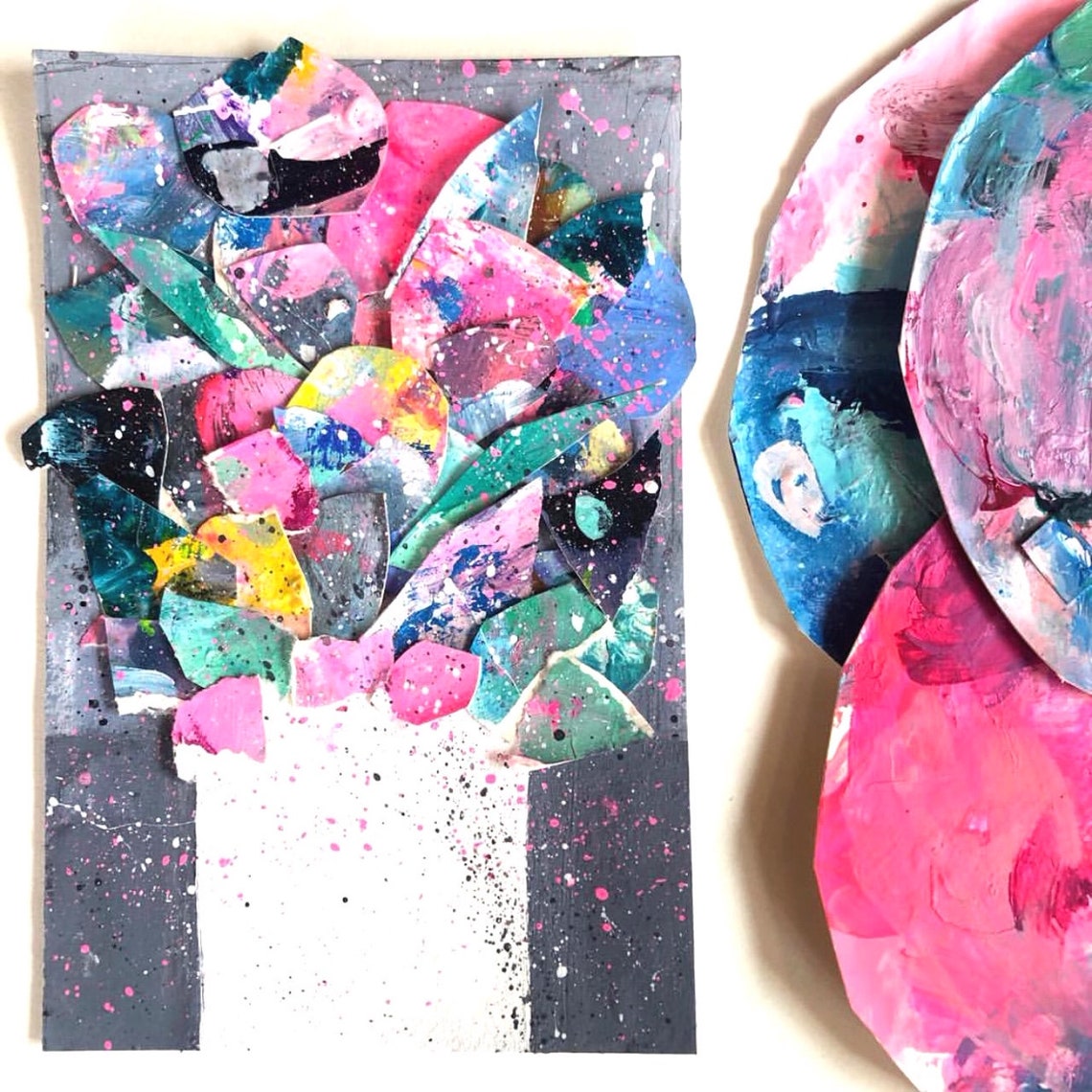 Original Painted Paper Collage Art Kit Art Journal Artwork - Etsy