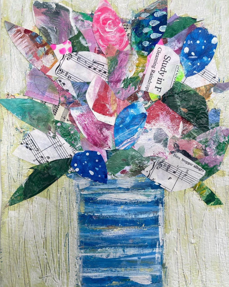 Original Painted Paper Collage Art Kit Art Journal Artwork - Etsy