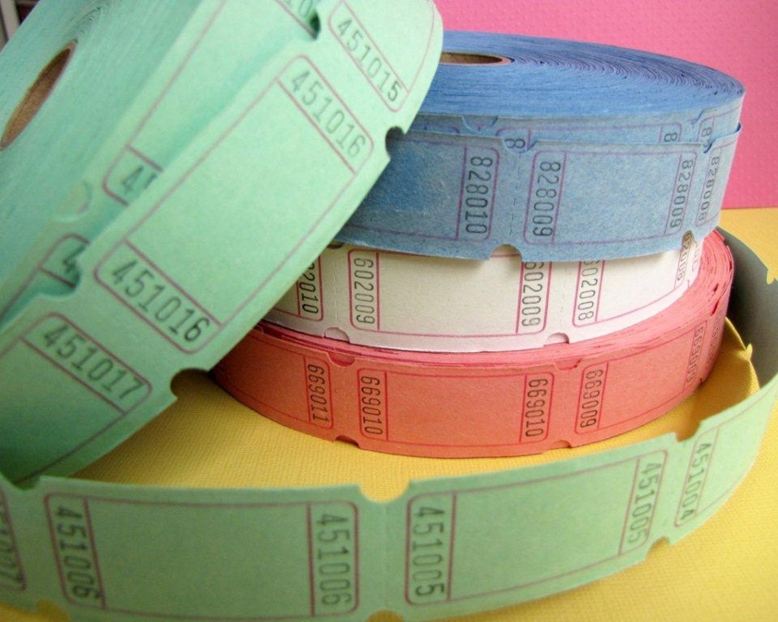 Carnival, Fair, Admission Tickets Multipack 100, Bright Colours, Pink ...