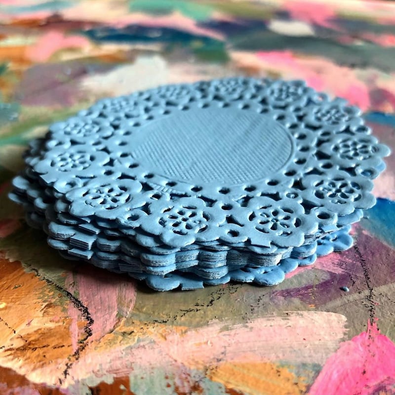 Blue Paper Doilies - Etsy